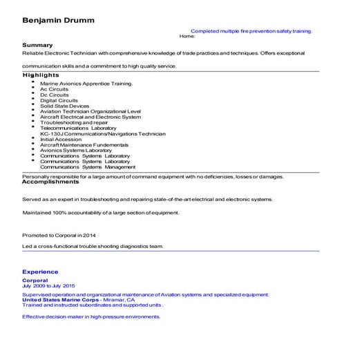 Benjamin Drumm Resume (1) | DOCX