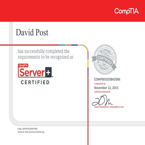 CompTIA Server+ certificate | PDF