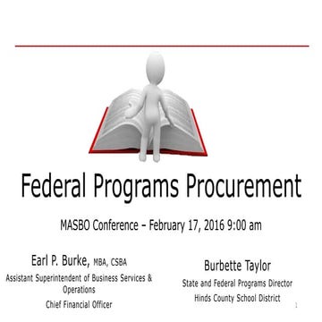 Presentation - 2016 - MASBO - Federal Programs Procurement | PPT
