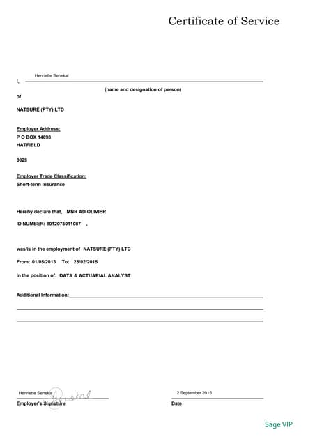 Anaprop Work Certificate | PDF