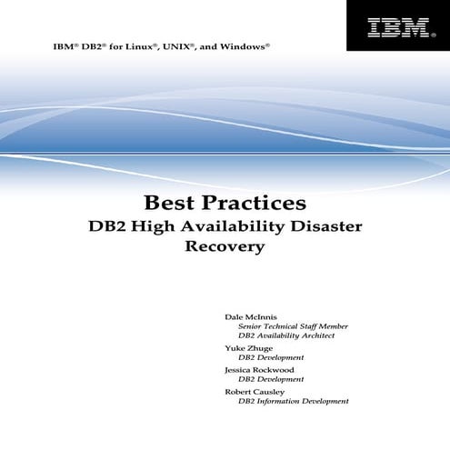 Db2 bp hadr_1111 | PDF