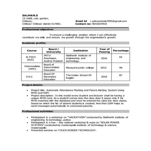 SALMAN RESUME EDITED | DOCX | Education