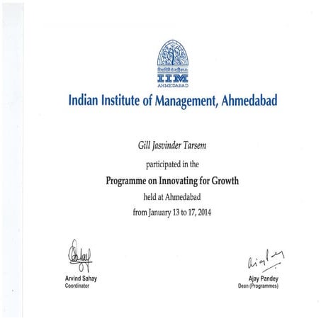 IIM Certificate | PPT
