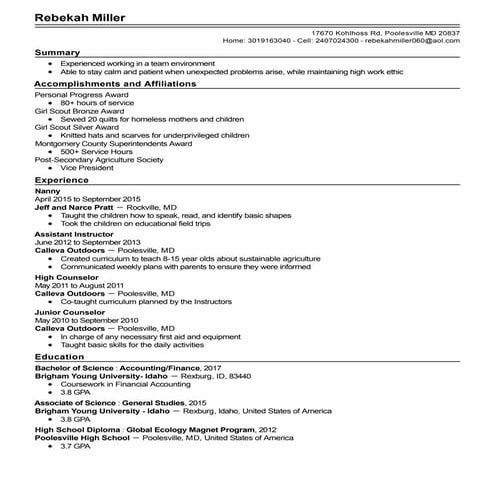 Professional Resume | DOCX