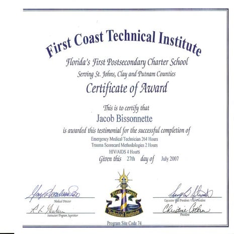 FCTI EMT Class Completion | PPT