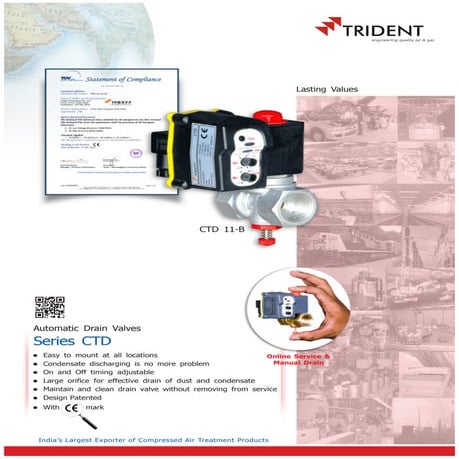 TRIDENT MAKE - CTD 11B SERIES MODEL - TIMER BASED AUTOMATIC DRAIN VALVE ...