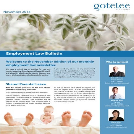 Employment newsletter November | PDF