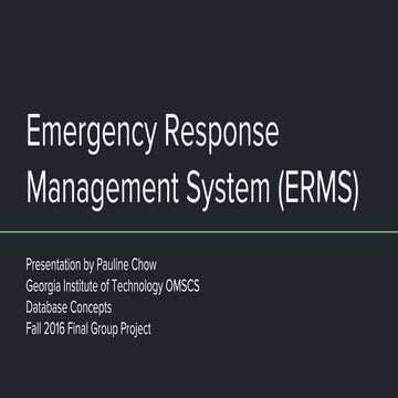 Emergency Response Management System (ERMS): Web Application Project | PDF