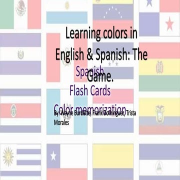 Learning Game- Spanish Colors | PPT