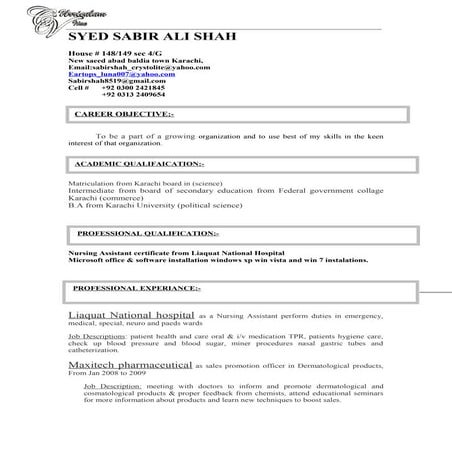 sabir shah new CV UPDATED | DOC