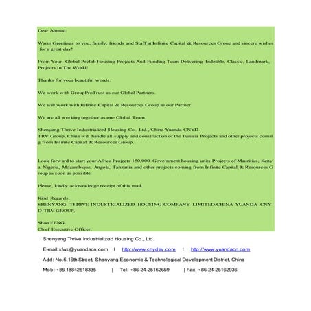 GPL Possibilities Equity Investment and Project Funding. | DOCX