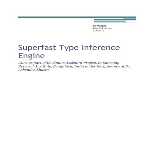 Superfast Type Inference Engine | PDF