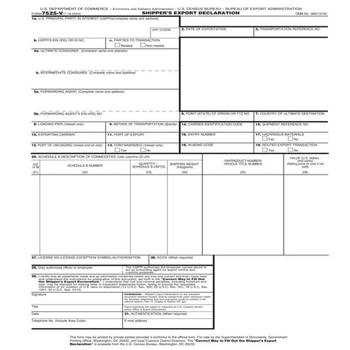 UPS_Shippers_Export_Declaration | PDF