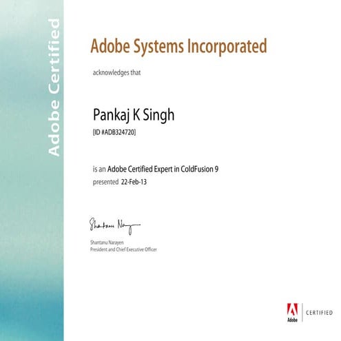 Adobe Certified Expert in ColdFusion 9 | PDF