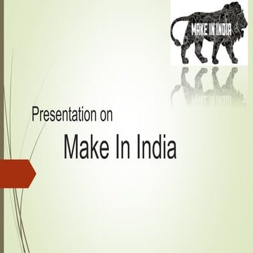 Make in India economics project grade 12 | PDF