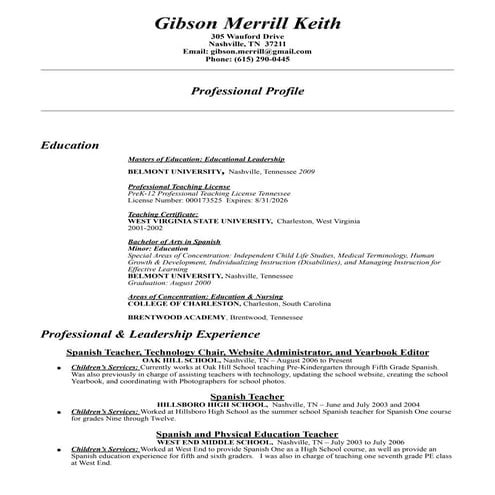 Gibson Merrill Keith-Resume Jan 2016 | PDF