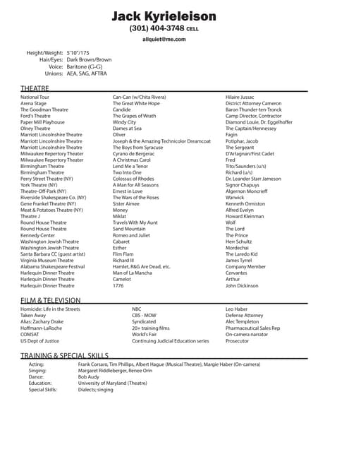 Jenn's performing resume | PDF