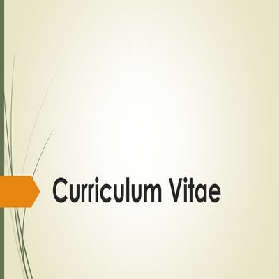 Curriculum Vitae | PPT
