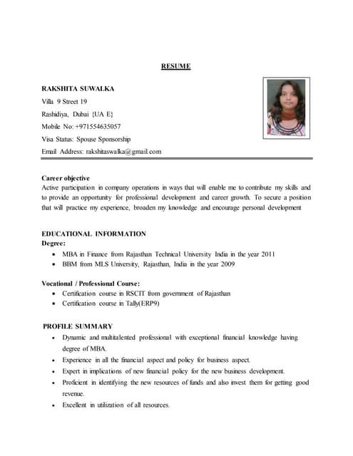Swati Singh -Resume | PDF