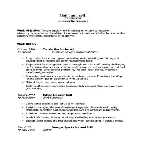 Gail's Current Resume | DOCX