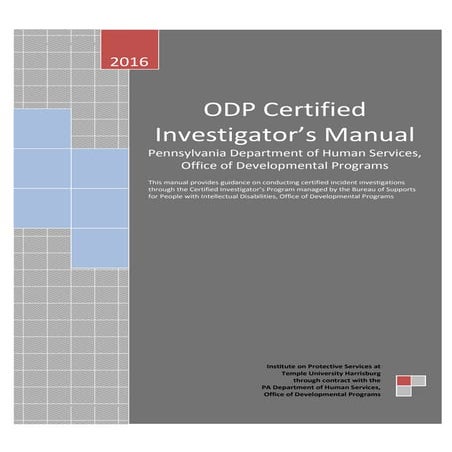 ODP_Certified_Investigator_Manual_v2.1r_2016_FINAL | PDF