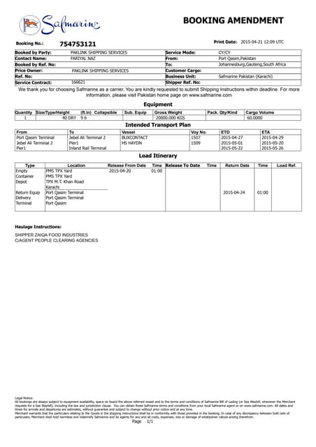 Solas VGM WANHAI sample | PDF
