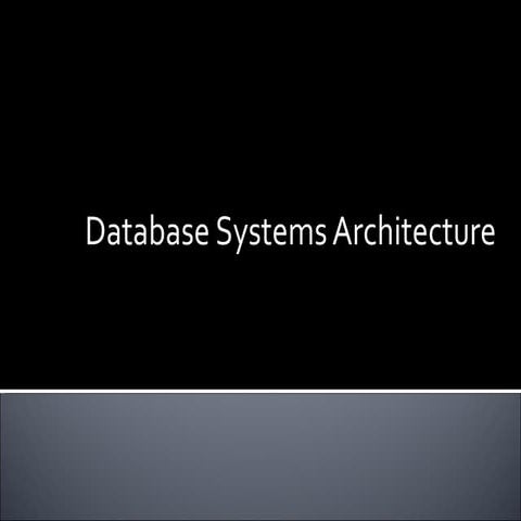 Db architecture | PPT