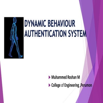 Dynamic Behavior Authentication System Ppt