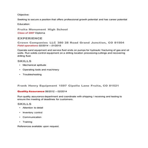 Daniel Resume' New | DOCX