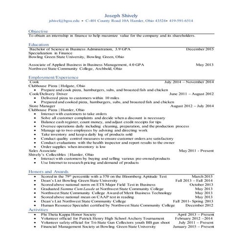 Joseph_Shively_Resume2 | DOCX