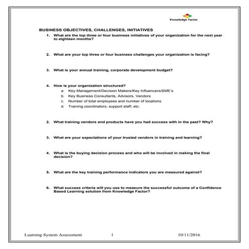 Qualifying Questions | DOC