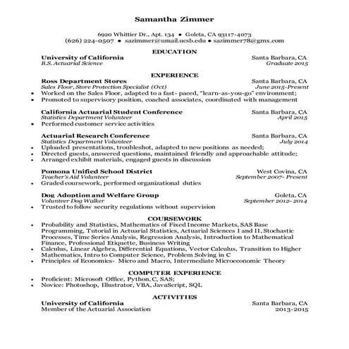 SamanthaZimmer_Resume2015 | DOCX