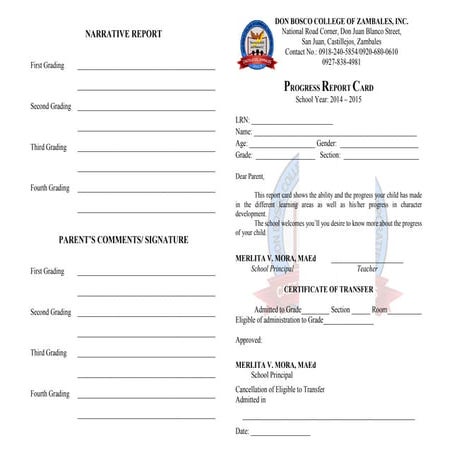 Dbc report card | PDF