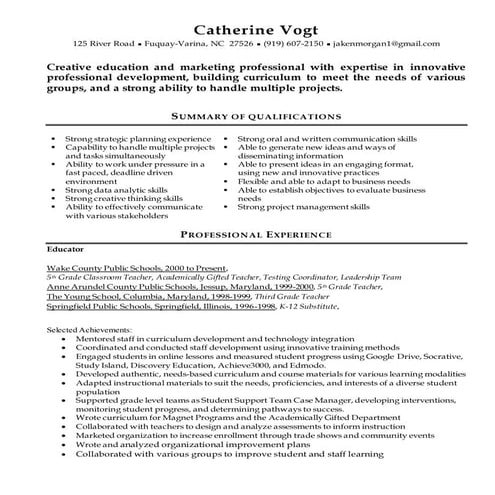 Catherine Vogt Resume 2016 final | DOCX