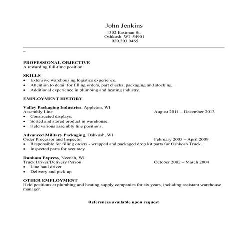 John Jenkins resume | DOC
