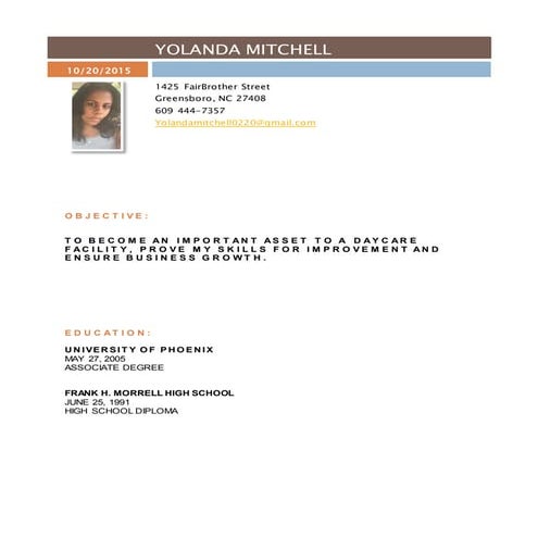 yolanda resume UPDATE | DOCX