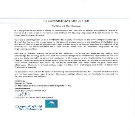 Recommendation Letter 2 | PDF