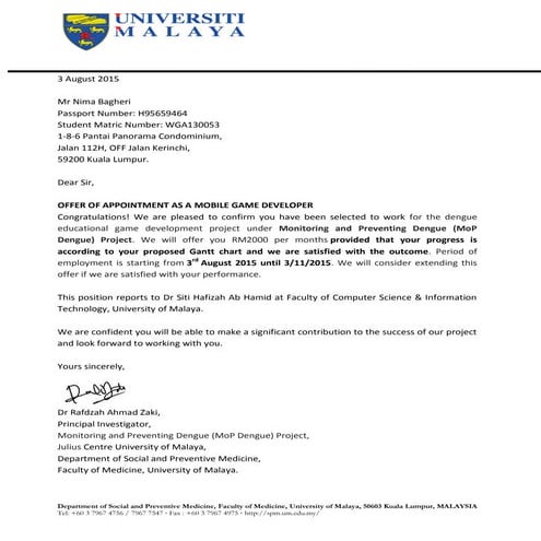 Job Offer Withdrawal Letter Template