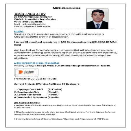Autocad Draftsman | DOCX