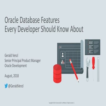 Oracle Database Features Every Developer Should Know About Pptx Databases Computer
