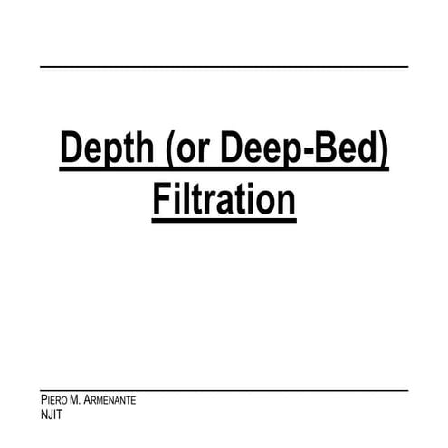 Deep bed filter for water filtration in india | PDF