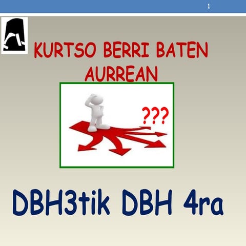 DBH 3tik DBH4ra kurtso berri baten aurrean | PPT