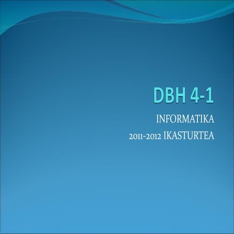 Dbh 4 1 programazioa | PPT