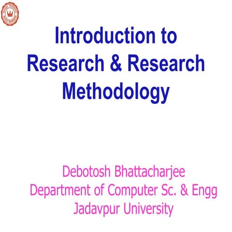 Research methodology course introduction | PPT