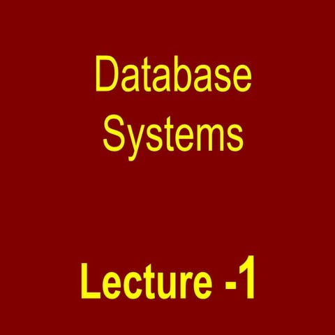 Db Lecture 01 Ppt