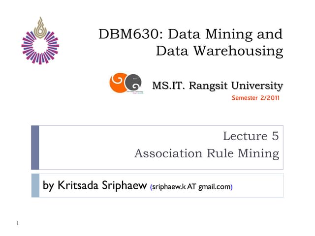 Data Mining Association Rules Basics 3777