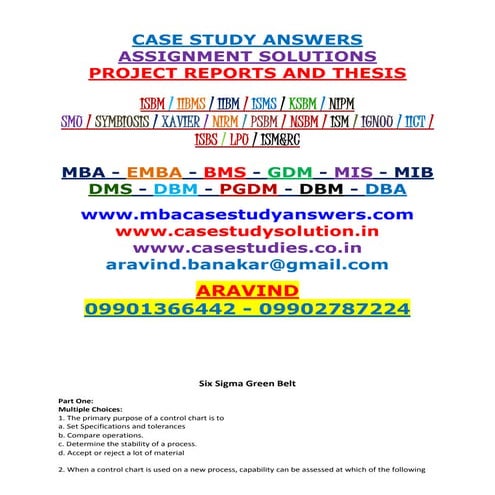 Dbm iibm case study solutions & multiple answers 1 | DOCX