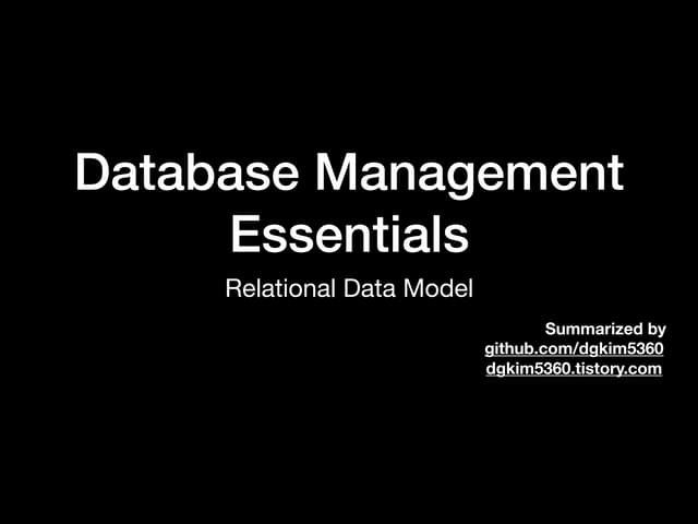 Database Management Essentials: Module 3 Relational Data Model | PPT Database Management Essentials: Module 3 Relational Data Model | PPT