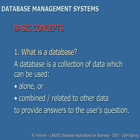 Data base management ssystem | PPT | Free Download