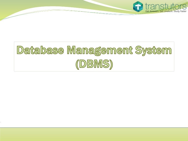 Database Management System Dbms Computer Science 5610
